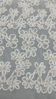 China Luxury Corded Embroidered Lace Fabric Leafy Embroidery Fabric for sale