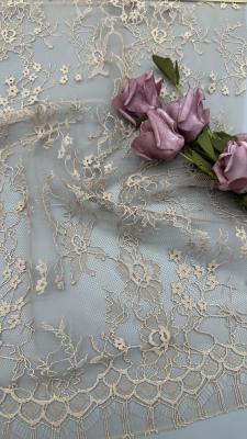 China Wedding Party Essential Leafy Embroidery Lace Fabric Elegent Embroidered Fabric for sale