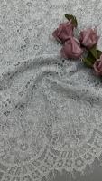 China Polyester Viscose Cotton Spandex White 100% Embroidered Lace Fabric for sale