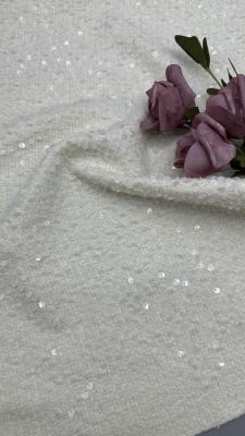 China Leafy Sequin Embroidered Lace Fabric Wedding Occasion Fabric Luxury Elegant Fabric for sale