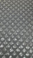 China Leafy 3D Floral Fabric Sequin Elegant Mesh Lace Fabric Luxury Occasion Evening Fabric for sale