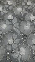 China Beaded Embroiderey Lace Fabric Mesh Sequin Floral Elegant Sequin Lace Fabric Luxury Occasion Fabric for sale