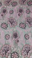 China Pink New Arrival Laser Embroiedered Lace Fabric Sexy Elegant Leafy Evening Occasion for sale