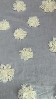 China Leafy Tulle Mesh Fabric Embroidered Lace Fabric Floral Breathe Mesh Leafy For Costumes for sale