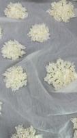 China Leafy Tulle Mesh Fabric Embroidered Lace Fabric Floral Breathe Mesh Leafy For Costumes for sale