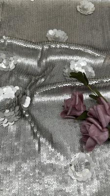 China Luxary Sequin Embroidery Fabric Shining Lace 100% Polyester Evening Occasion Fabric for sale