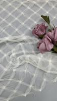 China French Chantilly Lace Fabric Breathe Plaid Sequin Mesh Lace Fabric Leafy Fabric for sale