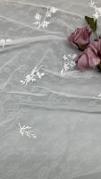 China Tulle Mesh Fabric Sequin Shining Leafy New Collection Floral Lace Fabric Party Occasion for sale