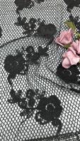 China Leafy New Arrival Embroidery Hollow-up Lace Fabric Breathe Elegant Dresses for sale
