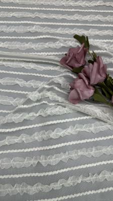 China Tulle Mesh Fabric Lace Fabric Pleated Fabric For Garments Couture And Fashion Design for sale