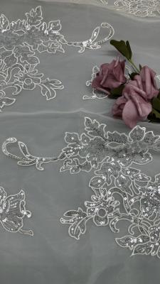 China Sequin Embroidered Fabric Lace Fabric New Collections for Garments Gowns and Fashion Design for sale