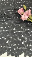 China Leafy Chantilly Lace Fabric With Irregular Edges  Sheer Romantic Lace For Wedding Veils And Dresses for sale