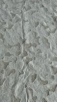 China White Hollow-up Embroidered Lace Fabric Laser Tech For Wedding Dress for sale