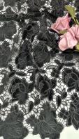 China White Hollow-up Embroidered Lace Fabric Laser Tech For Party Occasion for sale