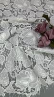 China Leafy High Elegant Hollow-up Beautiful Embroidered Lace Fabric For Girls for sale