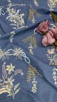 China East Culture Cotton Embroiderey Lace Fabric Mesh Floral Sequin Floral For Ladies for sale