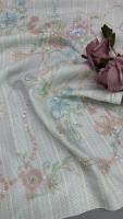 China Shinning  Leafy Sequins  Lace Fabric for Full Dress East Culture Dinner Gowns Shining Fabric for sale
