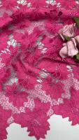 China Luxury Pink Flower Laser Embroidered Lace Style Hollow-up For Breathe  Premium for sale