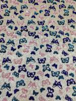 China Buttfly Sequin Embroidered Lace Style Colorful Fabric For Girls Party Wedding Dress Gowns for sale
