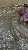 China Great Shining Sequin Fabric Embrroidered Fabric Plaid For New Collection For Gowns for sale