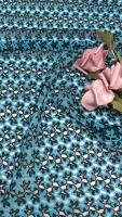 China Cotton Embrroidered Fabric Blue And White Knitted Hollow-up For New Collection For Gowns for sale