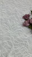 China Mesh Lace Fabric White Grid Knitted Hollow-up Luxury For Summer Party Dresses for sale