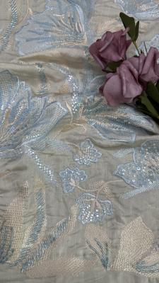 China East Culture Embroidered Sequin Fabric For Evening Party Company Occasion Show for sale