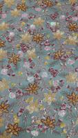 China 3D Flower Lace Fabric Mesh Lace For Gowns 100% Polyester Colorful Sequin Embroidered Fabric for sale