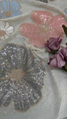 China Colorful French Lace Fabric  Delicate and Elegant  for Custom Evening Dresses and Long Formal Gowns for sale