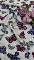 China Butterfly Sequin Embroidered Fabric Mesh Lace New Collections for Garments Gowns Fashion Design for sale