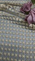 China Embroidered Metallic Lace Fabric Hollow-up Spark Shinning Breathe Wedding Dresses for sale
