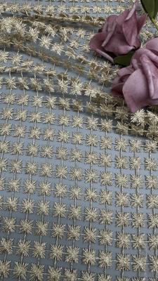China Embroidered Metallic Lace Fabric Hollow-up Spark Shinning Breathe Wedding Dresses for sale