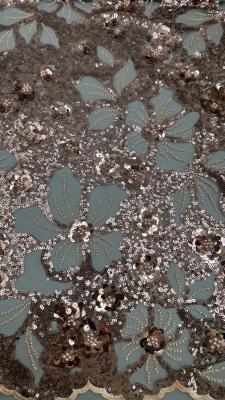 China Black Midnight Sequin Lace With Micro Sequins Unique Depth And Sparkle For Sophisticated Evening Wear for sale