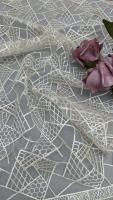 China French Tulle Lace With Metallic Lace Mesh For Couture-Inspired Formal And Evening Wear for sale