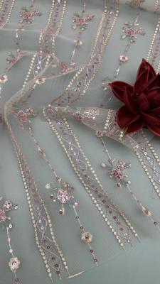 China French Tulle Lace With  Sequin Ultra Fine Mesh For Couture-Inspired Formal And Evening Wedding Wear for sale