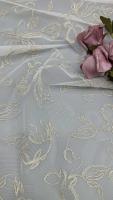 China French Tulle Lace With Embroidered Thread Ultra-Fine Mesh For Sheer Elegance With Subtle Shine for sale