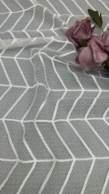 China French Tulle Lace With Embroidered Spider Web Mesh Sheer Elegance With Subtle Shine for sale
