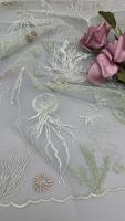 China Colorful Tulle Mesh Lace Unique Ombre Effect On Ultra Light Net Fabric For Artistic Evening Gowns for sale