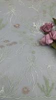 China Colorful Tulle Mesh Lace Unique Ombre Effect On Ultra Light Net Fabric For Artistic Evening Gowns for sale