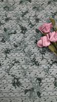 China Black Sequin Embroidered Floral Mesh Fabric Sheer Elegance with Subtle Shine For New Collection for sale
