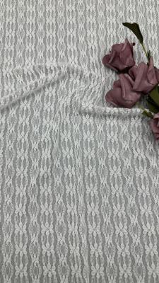 China Leafy White Lace Embroidered Fabric New Collection Baroque Floral Patterns For Regal And Romantic Sweet Gowns for sale