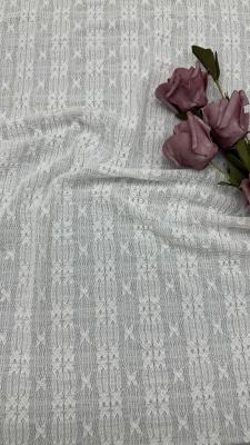 China Leafy White Lace Embroidered Fabric Great Color Baroque Stripe Type Patterns And Romantic Dress for sale