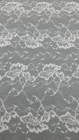China Girls White Lace Embroidered Fabric Breathe Floral Patterns Mesh Ground For Wedding Dresses for sale