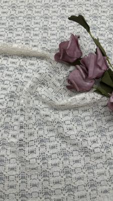 China 100% Cotton White Lace Embroidered Hollow Up Effect For Wedding Evening Party Clothing for sale