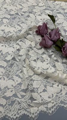 China White Embroidered Lace with Mesh Precision Breathe Fabric for Formal Clothing for sale