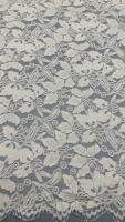China White Embroidered Lace with Mesh Precision Breathe Fabric for Formal Clothing for sale