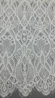 China White Embroidered Mesh Lace for sale