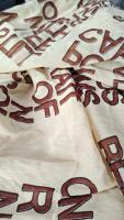 China Leafy Letter Printed Lace Fabric For Effect High Quality Special Design Evening Dresses for sale