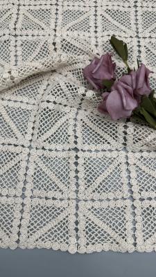 China 100% Cotton Leafy Corded Lace Fabric Windows Design for Evening Dresses Girlas Clothing for sale