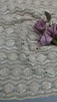China Corded Lace Fabric Sequin Polyester For New Season Luxary Evening Dresses Gowns for sale